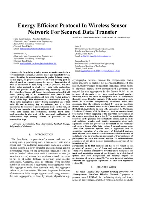 Pdf Wsn Security