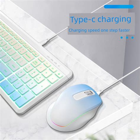 Rechargeable Wireless Bluetooth Office Key Suit Mute Ergonomic Computer With Backlight External