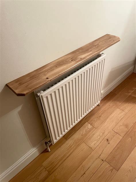 Wooden Radiator Shelf Rustic Wooden Shelf Floating Shelf Radiator Cover Unique Furniture