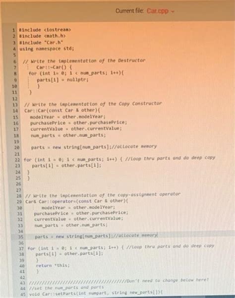 solved 15 7 lab 6 classes copy constructors assignment