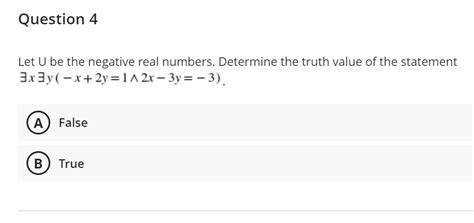 Solved Question Let U Be The Negative Real Numbers Chegg