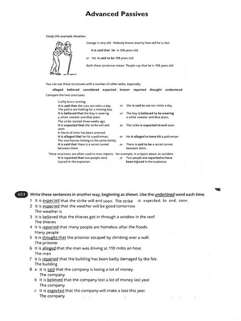 C1 Advanced Passives Reporting Verbs Pdf Linguistic Morphology