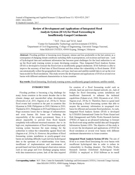 Pdf Review Of Development And Applications Of Integrated Flood
