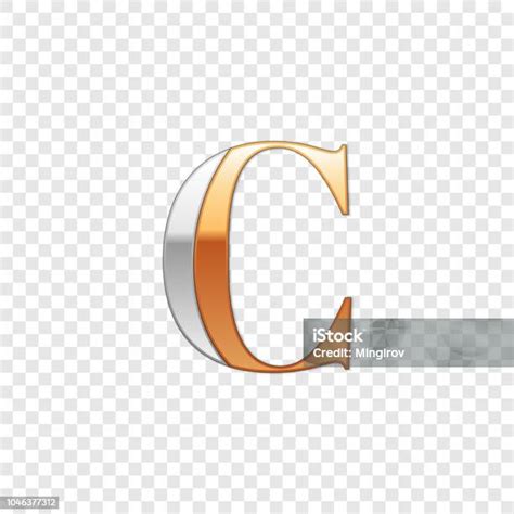 벡터 그래픽 우아한 실버 및 골드 불가능 한 글꼴 기호 알파벳 편지 C 0명에 대한 스톡 벡터 아트 및 기타 이미지 0명