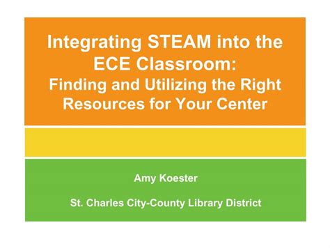 Integrating Steam Into The Ece Classroom