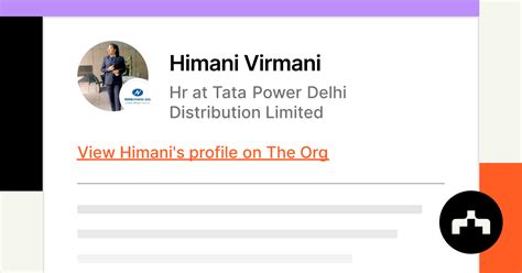 Himani Virmani Hr At Tata Power Delhi Distribution Limited The Org