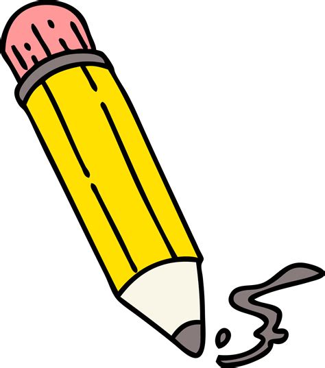 Caricatura De Un Lápiz De Garabatos 12550187 Vector En Vecteezy