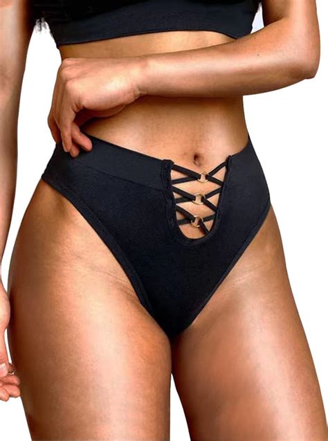 Beulvik Tangas Para Mujer Ropa Interior De Algodón Sexy Tanga De Encaje