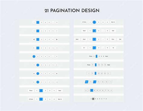 Premium Psd Web Ui Kit Blue Pagination