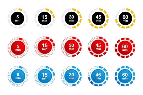 타이머 아이콘을 설정합니다 타이머 및 스톱워치 아이콘입니다 카운트다운 타이머 모음입니다 고립 된 벡터 프리미엄 벡터