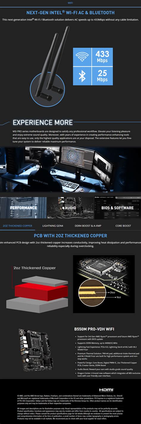 MSI B M PRO VDH WIFI Motherboard Motherboards Scorptec Computers