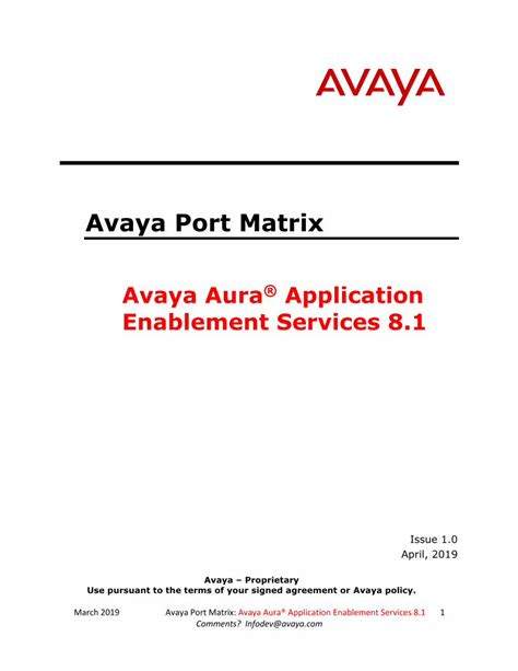 Pdf Avaya Port Matrix Dokumentips