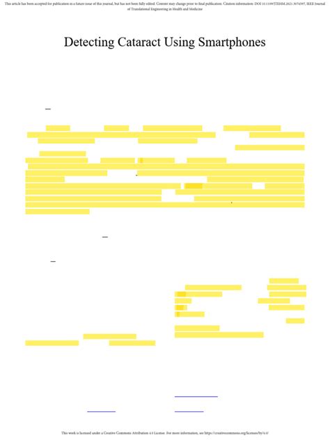 Detecting Cataract Using Smartphones Pdf