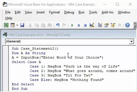 VBA Case How To Use Excel VBA Case Statement With Examples
