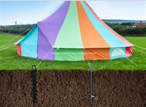 Eyelet Earth Ground Anchor Power Coated Auger คุณภาพสูง Eyelet Earth