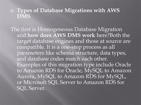 Ppt Aws Dms And Types Of Database Migrations Powerpoint Presentation Id10569116