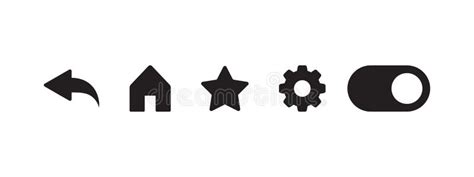 Web Icons Set Functional Icons For Interfaces Stock Vector