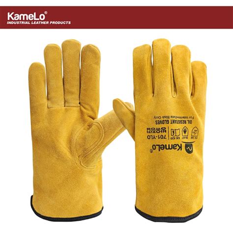 카멜로 기름장갑 작업 안전 방유 가죽 장갑 701 Ylo 티몬