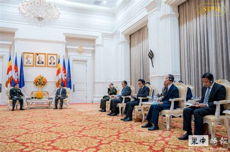 洪玛耐总理接见中国人民解放军陆军司令员李桥铭（组图） 柬中時報