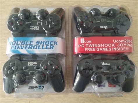 Ucom包装usb游戏手柄 Ps2外形透明手柄 Pc电脑 双人双打手柄 义乌市百颖贸易有限公司