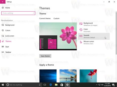 Change Theme And Appearance In Windows Creators Update