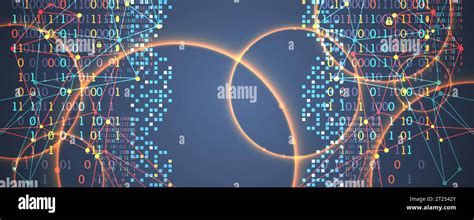 Technology Background Big Data Concept Binary Computer Code Vector Illustration Stock Vector