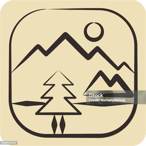 아이콘 자연 사진 및 일러스트레이션 기호와 관련이 있습니다 손으로 그린 스타일입니다 심플한 디자인 일러스트레이션 고풍스런에 대한 스톡 벡터 아트 및 기타 이미지 Istock