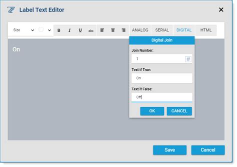 Label Text Editor