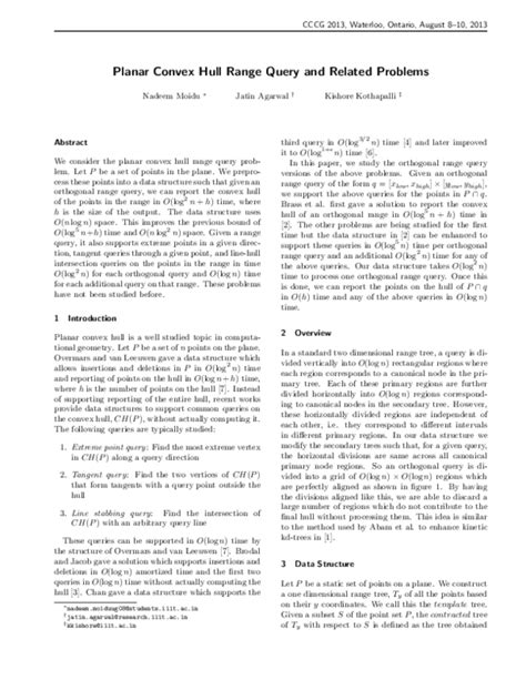 Pdf Planar Convex Hull Range Query And Related Problems