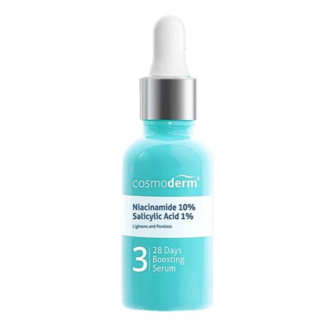 Cosmoderm Niacinamide 10 Salicylic Acid 1 28 Days Boosting 30ml Exp Mar 2026 Shopee