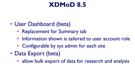 open xdmod 8 5 0 released announcements osc