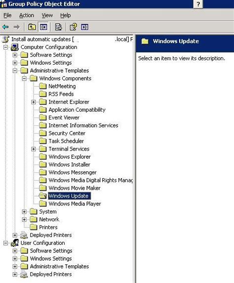 Setting Group Policy To Enforce Automatic Updates Shogantech