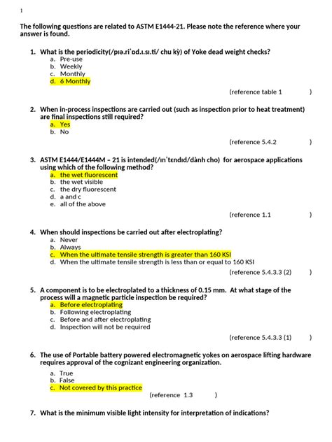 Review Astm 1444 21 Questions Pdf Electric Current Aerosol