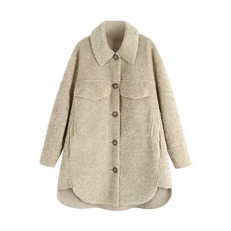 Стильное женское длинное пальто из искусственного меха повседневное теплое пальто с карманами