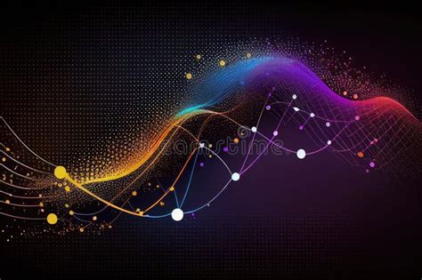 Digital Data And Network Connection On Laptop Screen Big Data Analysis Stock Illustration