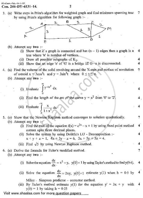 mathematics 3 2013 2014 b sc computer science idol correspondence