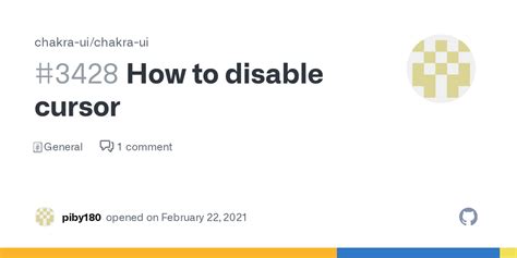 How To Disable Cursor Chakra Ui Chakra Ui Discussion GitHub