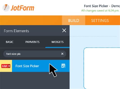 Font Size Picker Form Widgets Jotform