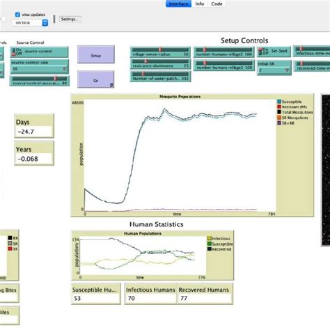 a screenshot of the graphical user interface for a sample simulation