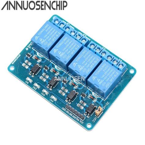 รีเลย์โมดูล Optocoupler Dc 12v 4ช่องสำหรับ Arduino Arm Avr Dsp Pic Msp Ac 250v 10a Dc 30v สัญญาณ
