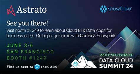 Astrato Analytics On Linkedin 🚀 Exciting News Astrato Is Proudly Sponsoring Snowflakes Data
