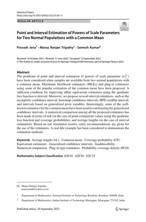 pdf point and interval estimation of powers of scale parameters for
