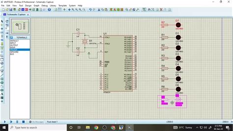 Led Blinking 8051 Microcontroller Using Keil And Proteus Youtube