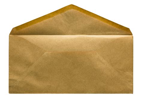Open Brown Envelope Isolated With Clipping Path For Mockup 12628034 Png