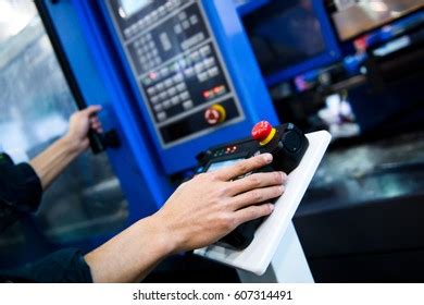 Worker Working Cnc Machine Workshop Stock Photo Shutterstock