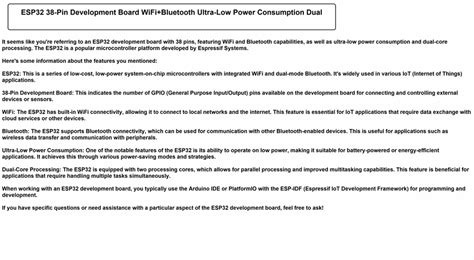 Esp32 38 Pin Development Board Wifi Bluetooth Ultra Low Power Consumption Dual At ₹ 330 Piece