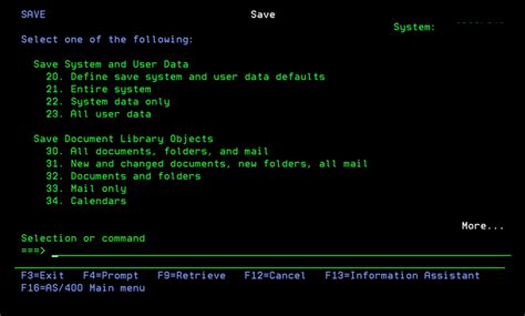 iseries option 21 full system save