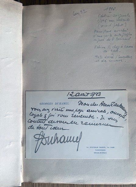 Sign Georges Duhamel La Pierre D Horeb Auction Online Catawiki