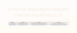Formula Automatic Visualization OKR Key Result Management Report Template Excel XLS Template