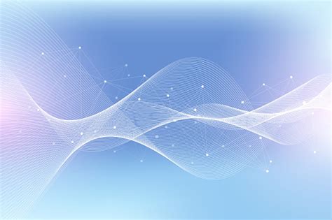 삶의 확장 연결된 라인과 점 파도 흐름과 다채로운 폭발 배경 시각화 양자 기술 추상 그래픽 배경 폭발 모션 버스트 벡터 그림 줄무늬에 대한 스톡 벡터 아트 및 기타 이미지